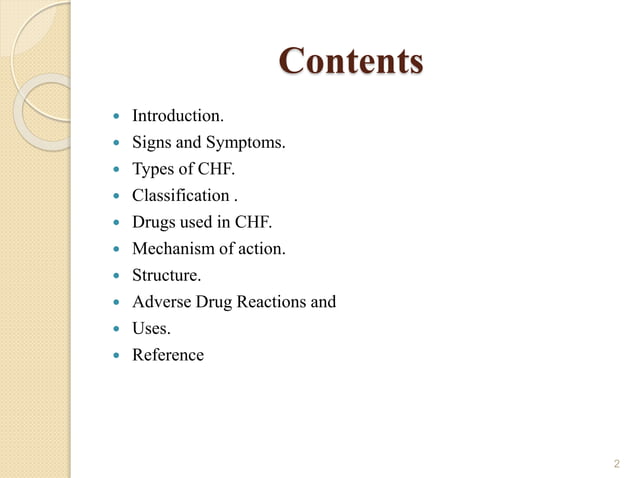 3rd unit drugs used in congestive heart faliure | PPTX