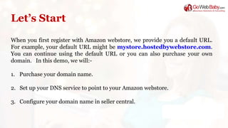 How To Configure Your Own Domain Name For Your Amazon Webstore? | PPT