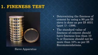 TESTING ON CEMENT | PPTX