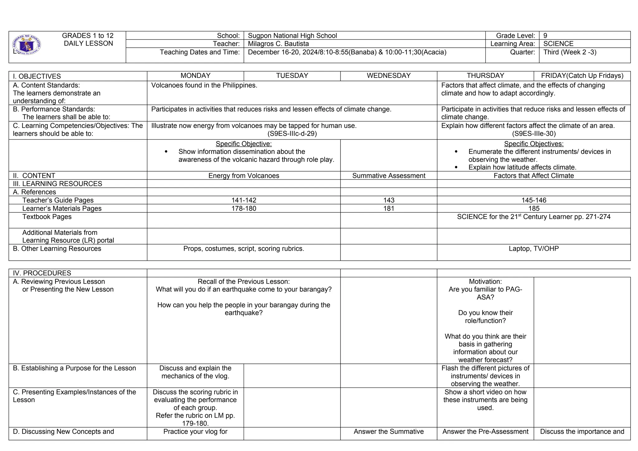 3RD WEEK.docx third quarter in grade 9 science | PPT