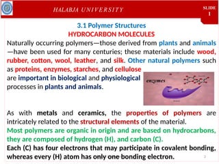 Polymer stracture, and properties...pptx