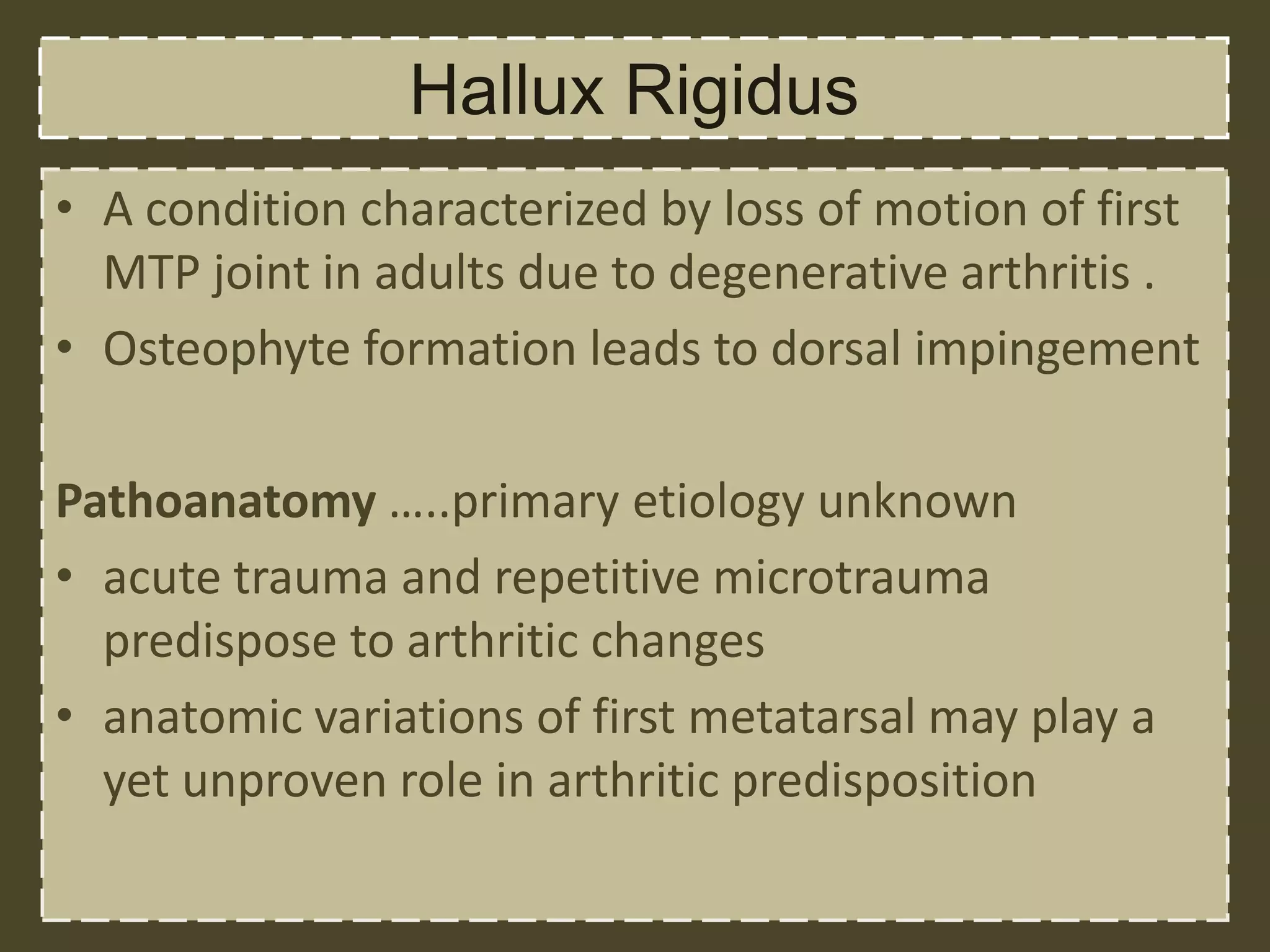 hallux valgus & hallux rigidus | PPTX