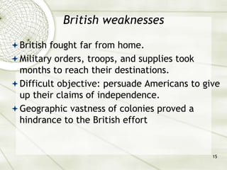 Independence war and the loss of the 13 colonies. Lecture 3 | PPTX
