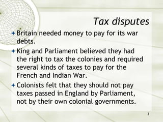 Independence war and the loss of the 13 colonies. Lecture 3 | PPT