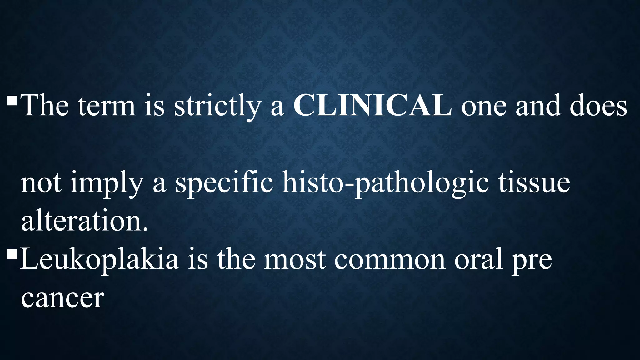 precancerous conditions and lesions | PPT