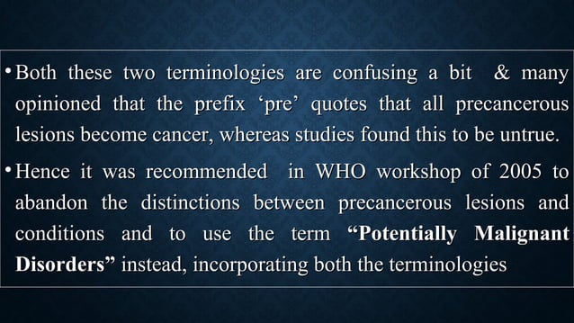 precancerous conditions and lesions | PPT