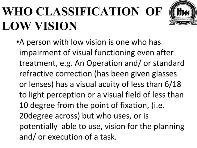 VISUAL AIDS FOR CHILDREN IN LOW VISION AND CONTACT LENS | PPT