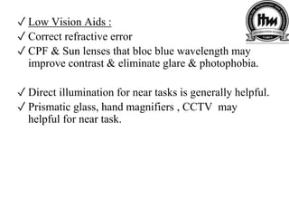 VISUAL AIDS FOR CHILDREN IN LOW VISION AND CONTACT LENS | PPT