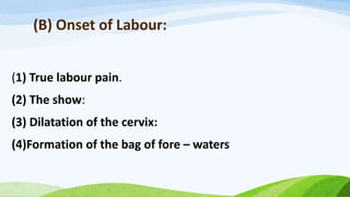 physiology and mecanism of labour | PPTX