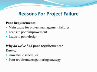 3 Reasons Behind the Project Failure | PPT
