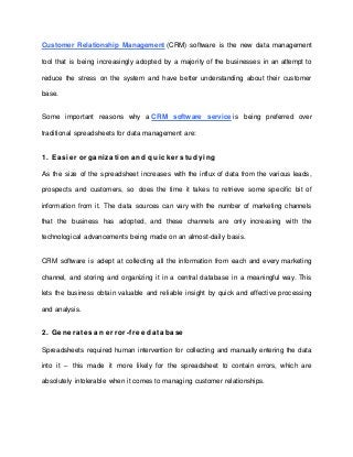 3 reasons why switching from spreadsheets to crm is important for your ...