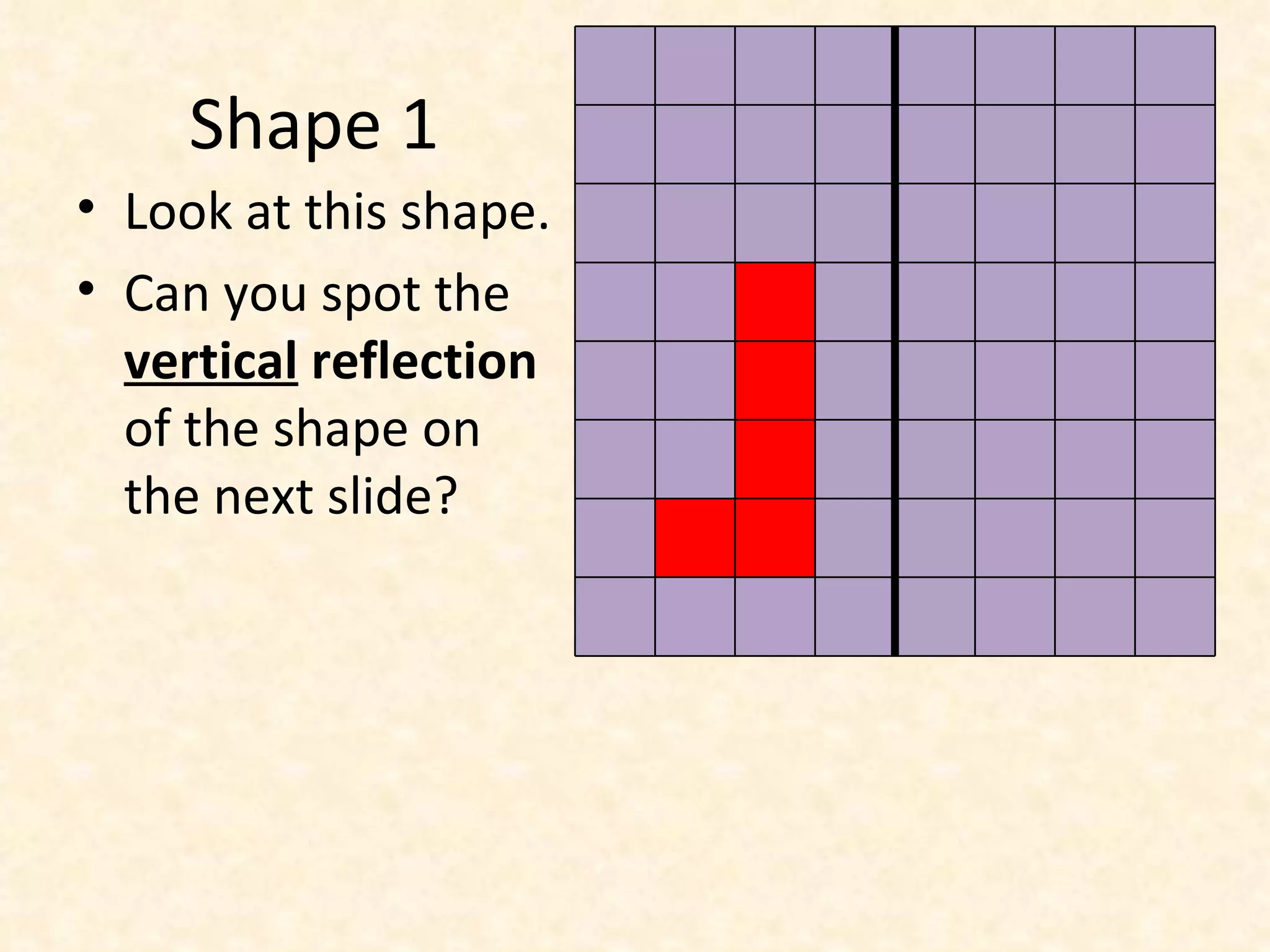 (3) recognise and draw reflections of shapes | PPT