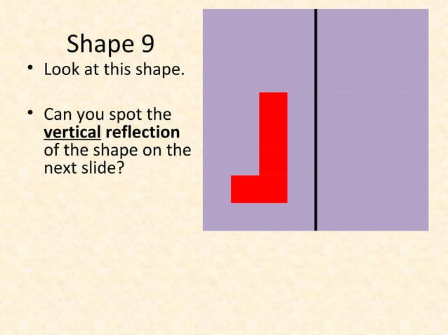 (3) recognise and draw reflections of shapes | PPT