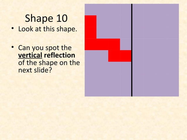 (3) recognise and draw reflections of shapes | PPT