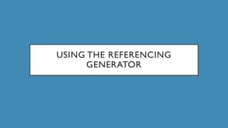 APA referencing generator Junior Users - updated | PPT