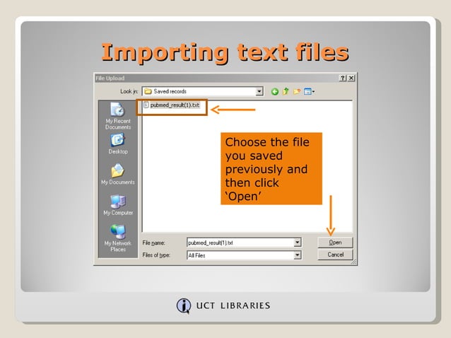 3 ref works 2.0 importing text files | PPT