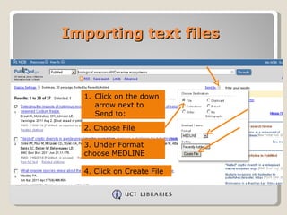 Importing text files into RefWorks | PPT