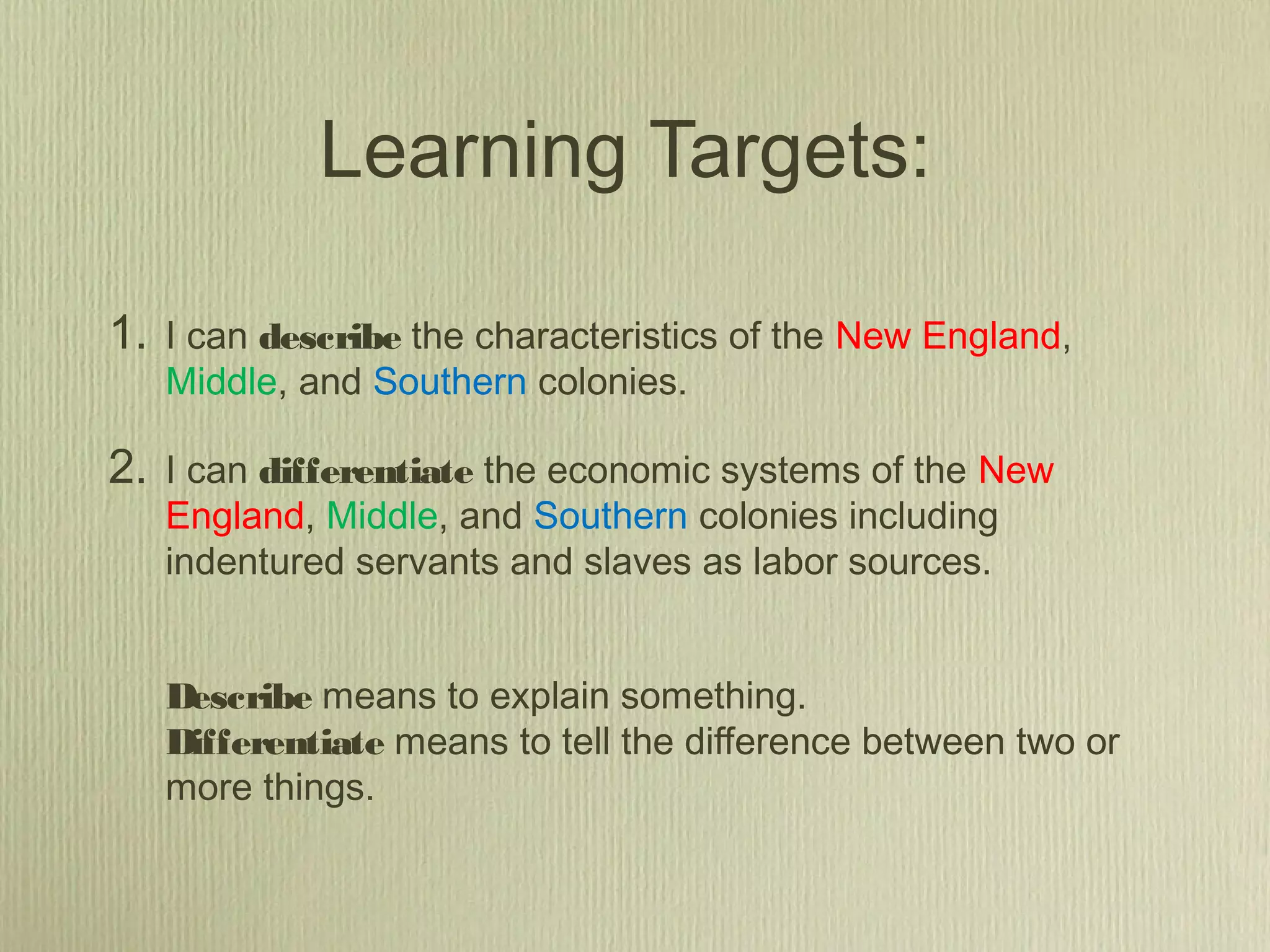 3 regions of colonies | PPT