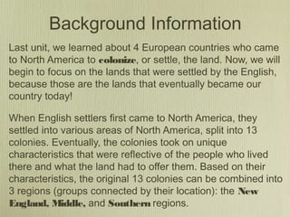 3 regions of colonies | PPT