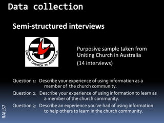 Religious information literacy: using information to learn in church ...