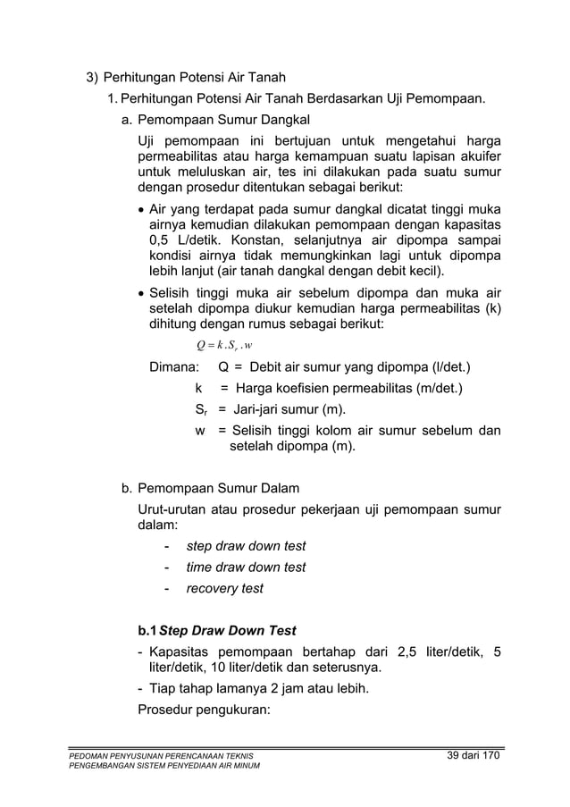 Pedoman Penyusunan Perencanaan Teknis Pengembangan Sistem Penyediaan ...