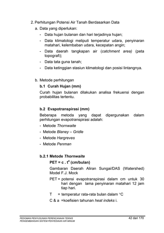 Pedoman Penyusunan Perencanaan Teknis Pengembangan Sistem Penyediaan ...
