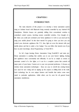 Home Automation using NodeMCU .docx | Internet of Things | Internet