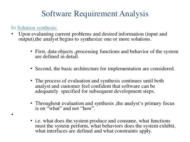 Requirement Analysis