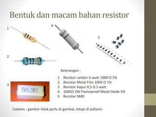 Materi 3 Komponen Elektronika | PPTX