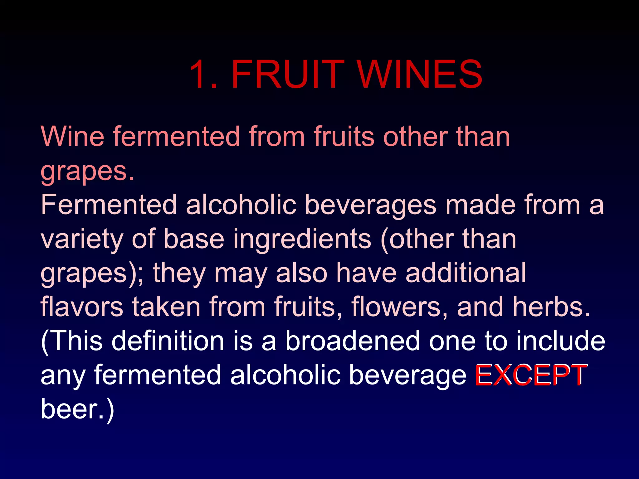 Fermented Alcoholic Beverages Ppt