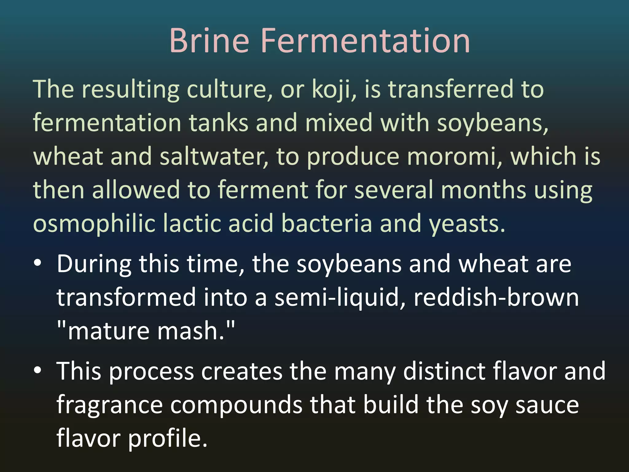 Soy sauce control of process1 | PPTX | Cooking | Food & Drink