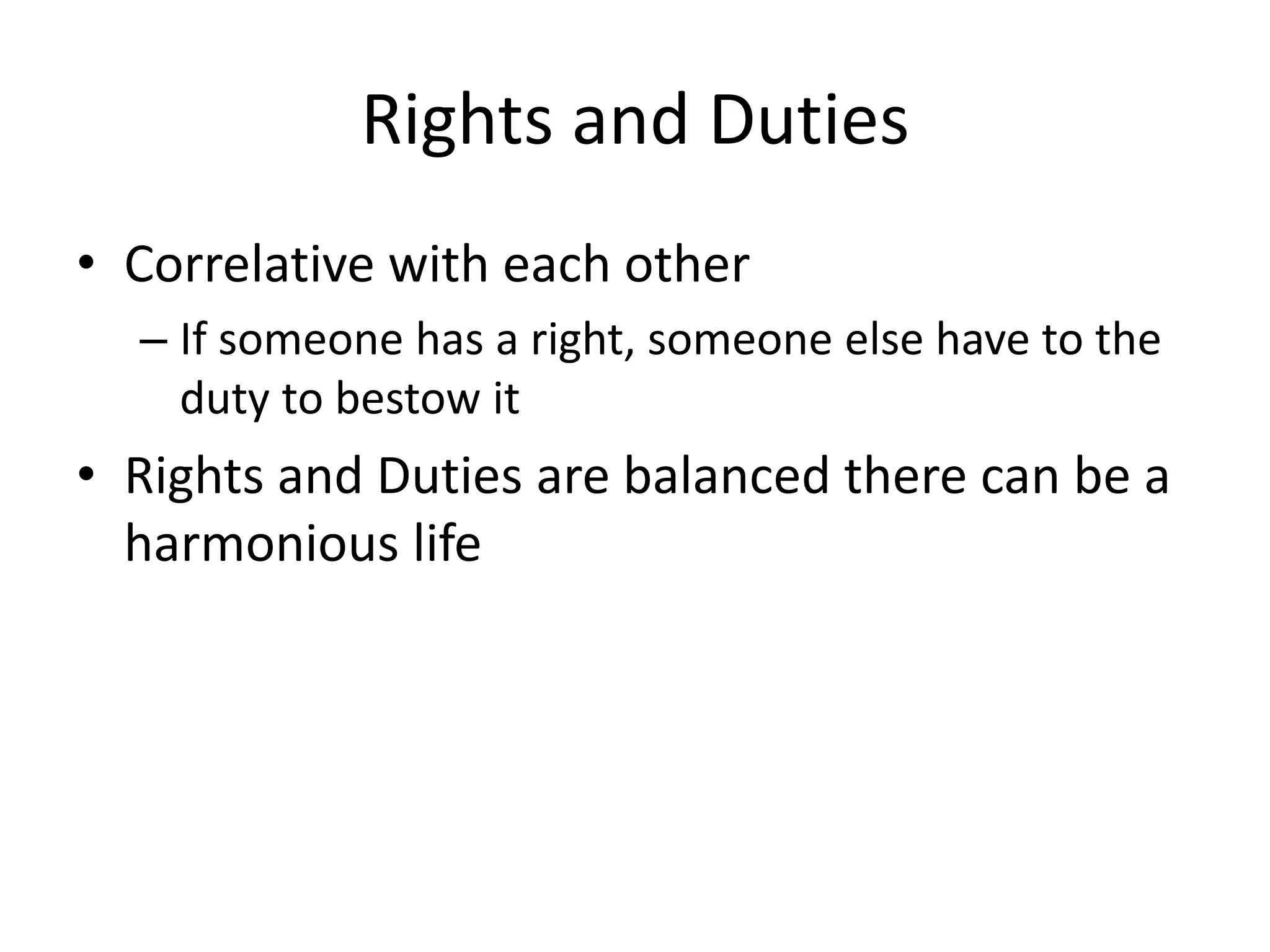 Rights and Duties | PDF