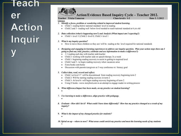 Teacher Action Inquiry | PPT