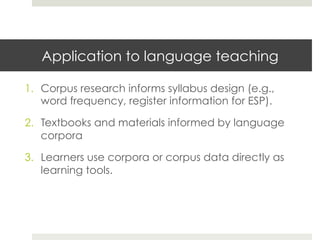 Using corpora in instruction | PDF