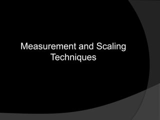 Sampling and measurement | PPTX