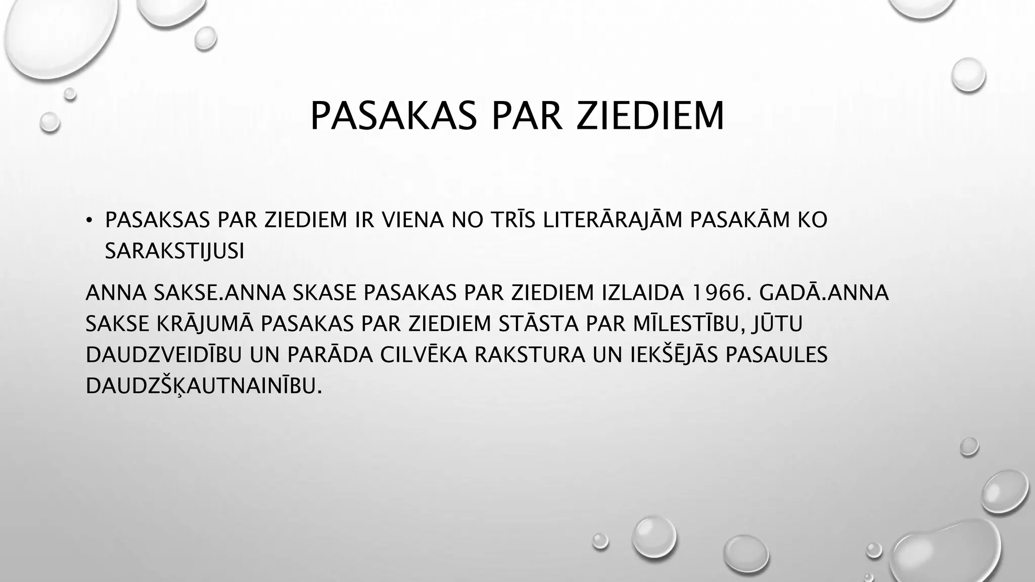 A.Sakse "Pasakas par ziediem". Roberts | PPTX