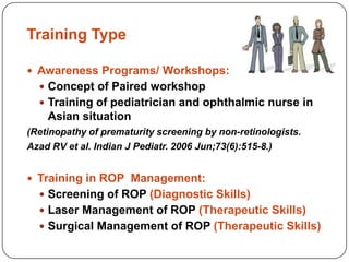 Dr Azad on ROP: Need for training and screening | PPT