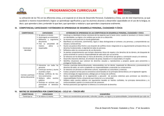 3ro Programación Anual D.P.C.C planificación anual de contenidos | DOC