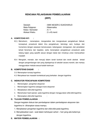 3 rpp logaritma | PDF