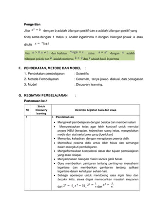3 rpp logaritma | PDF
