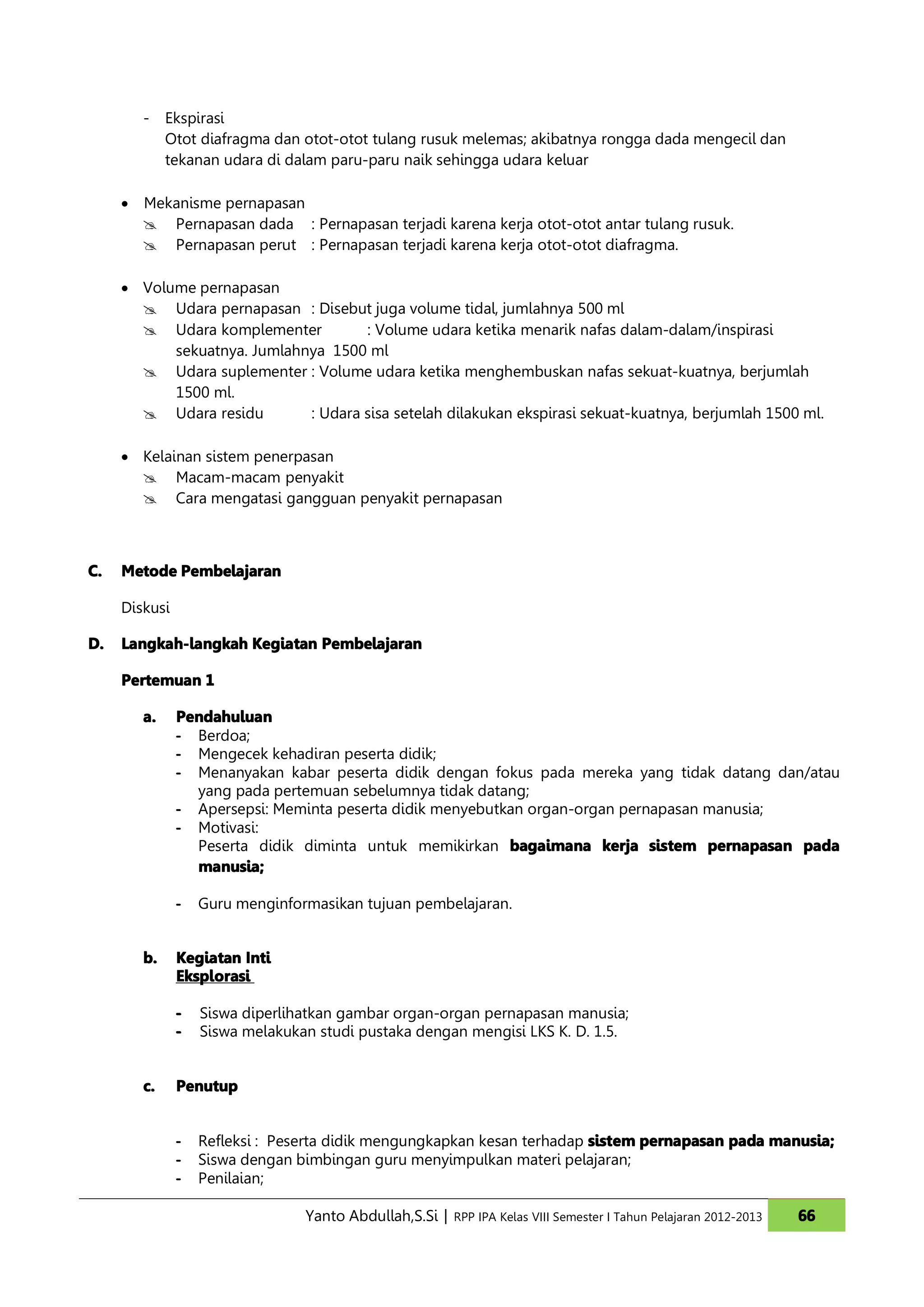 3 rpp pernapasan fix | PDF