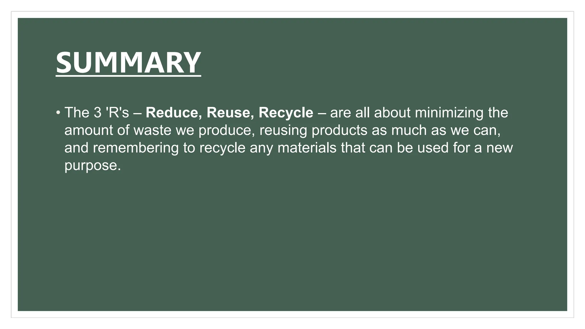 A Presentation on 3R (Reduce, Recycle, Reuse) | PPTX