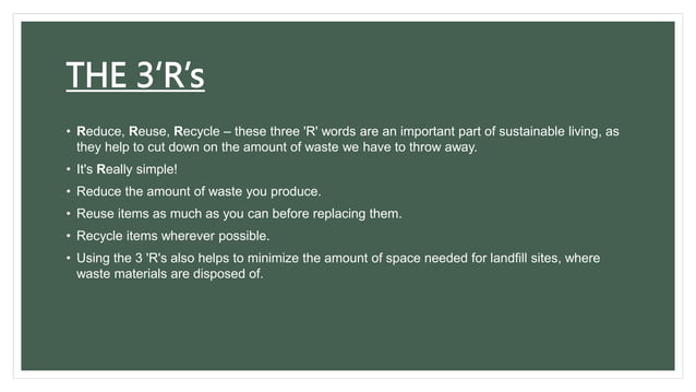 A Presentation on 3R (Reduce, Recycle, Reuse) | PPTX