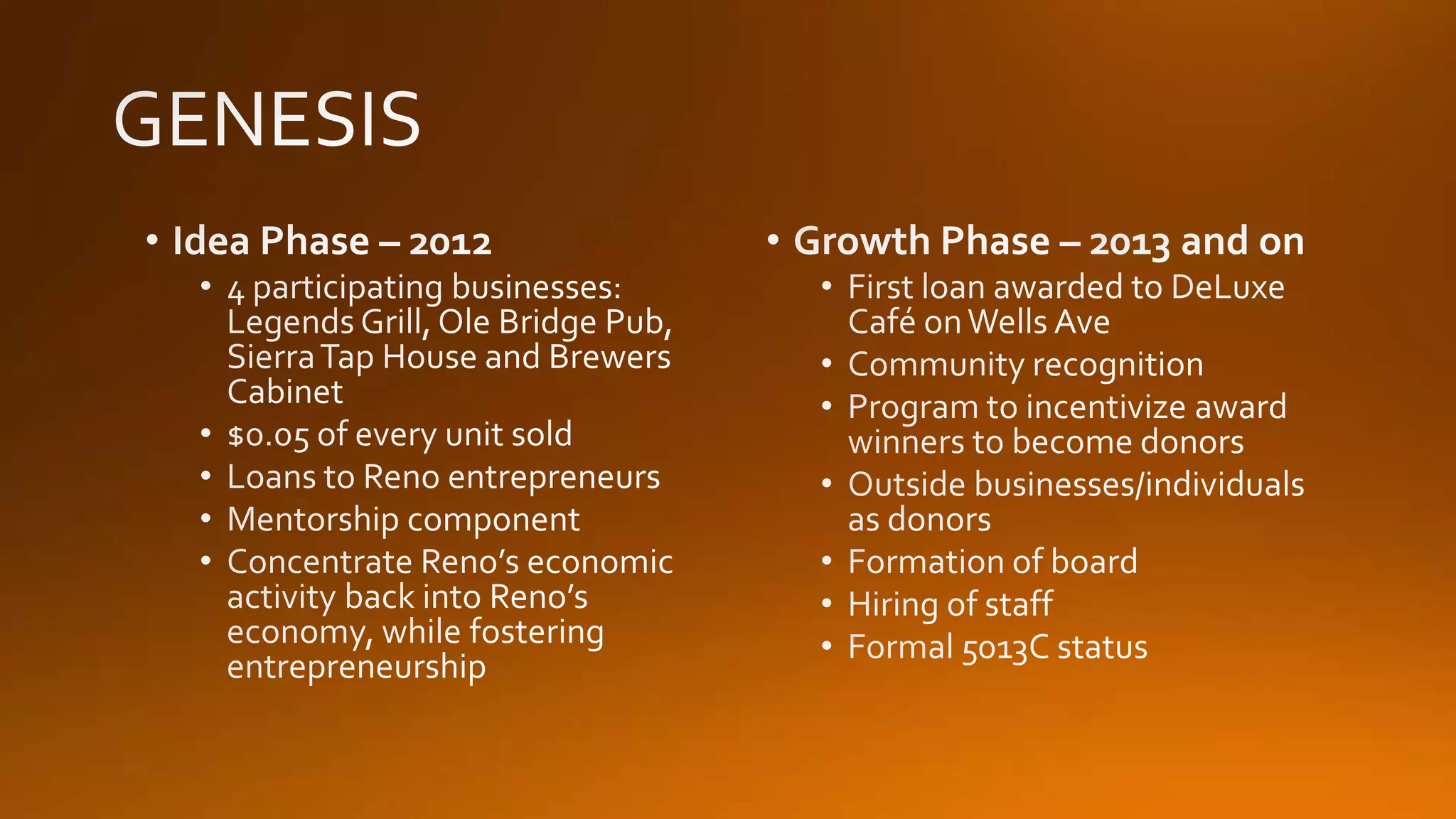 Zach Cage - Reno Rebuild Project | PPTX