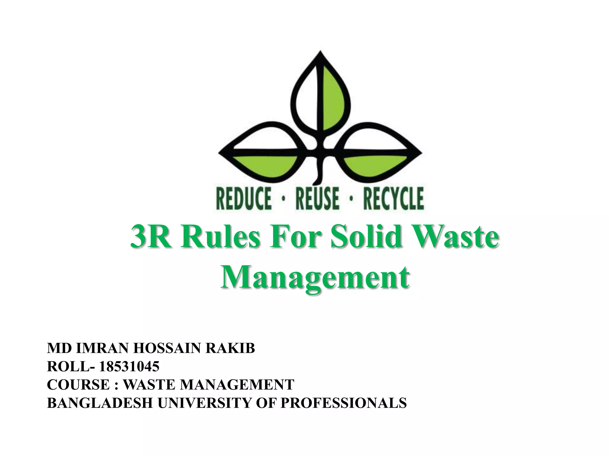 3 r rule,18531045 | PPT