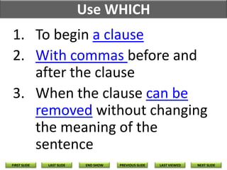 3 Rules for Using THAT or WHICH v2 | PPSX