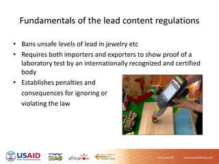 3 Rules and regulations on lead testing | PDF | Pharmaceutical Industry ...