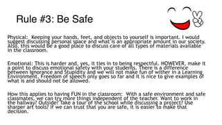 3 Rules for Your Classroom by Noble Newman | PDF