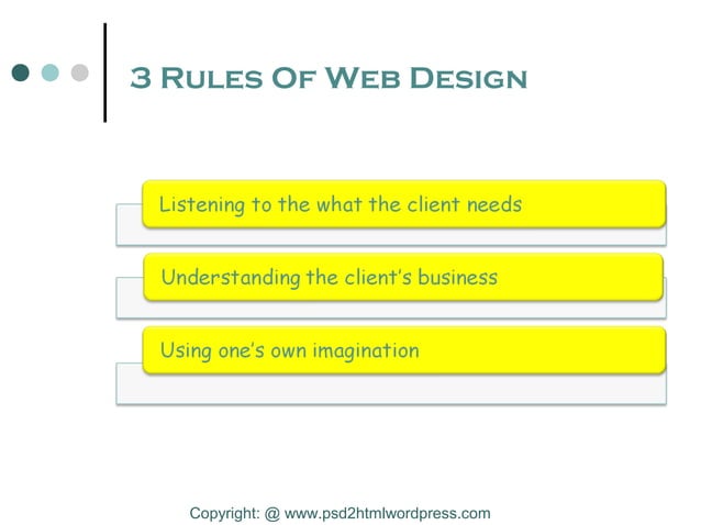 3 rules of web designing | PPT