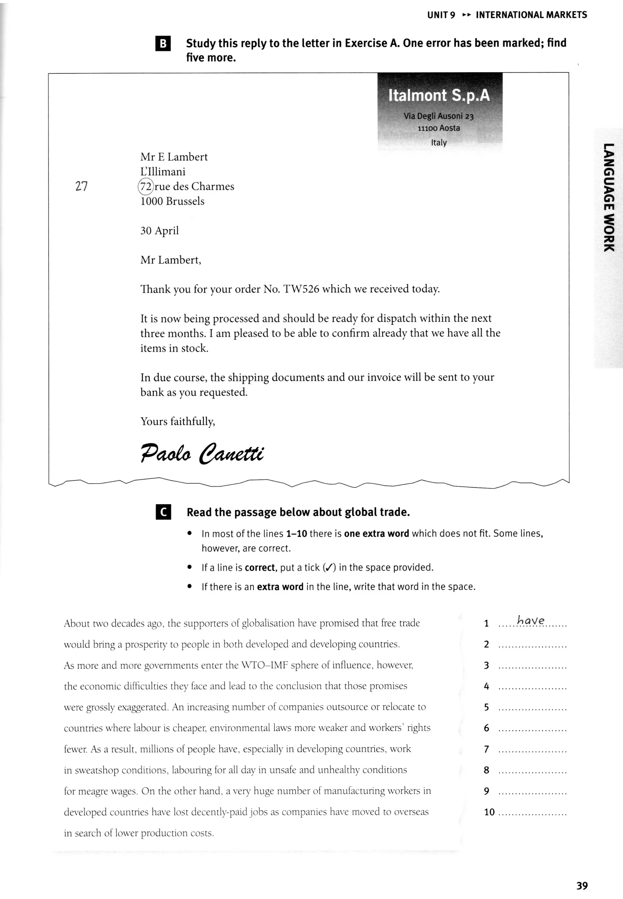 Market leader 3rd ed intermediate practice file | PDF